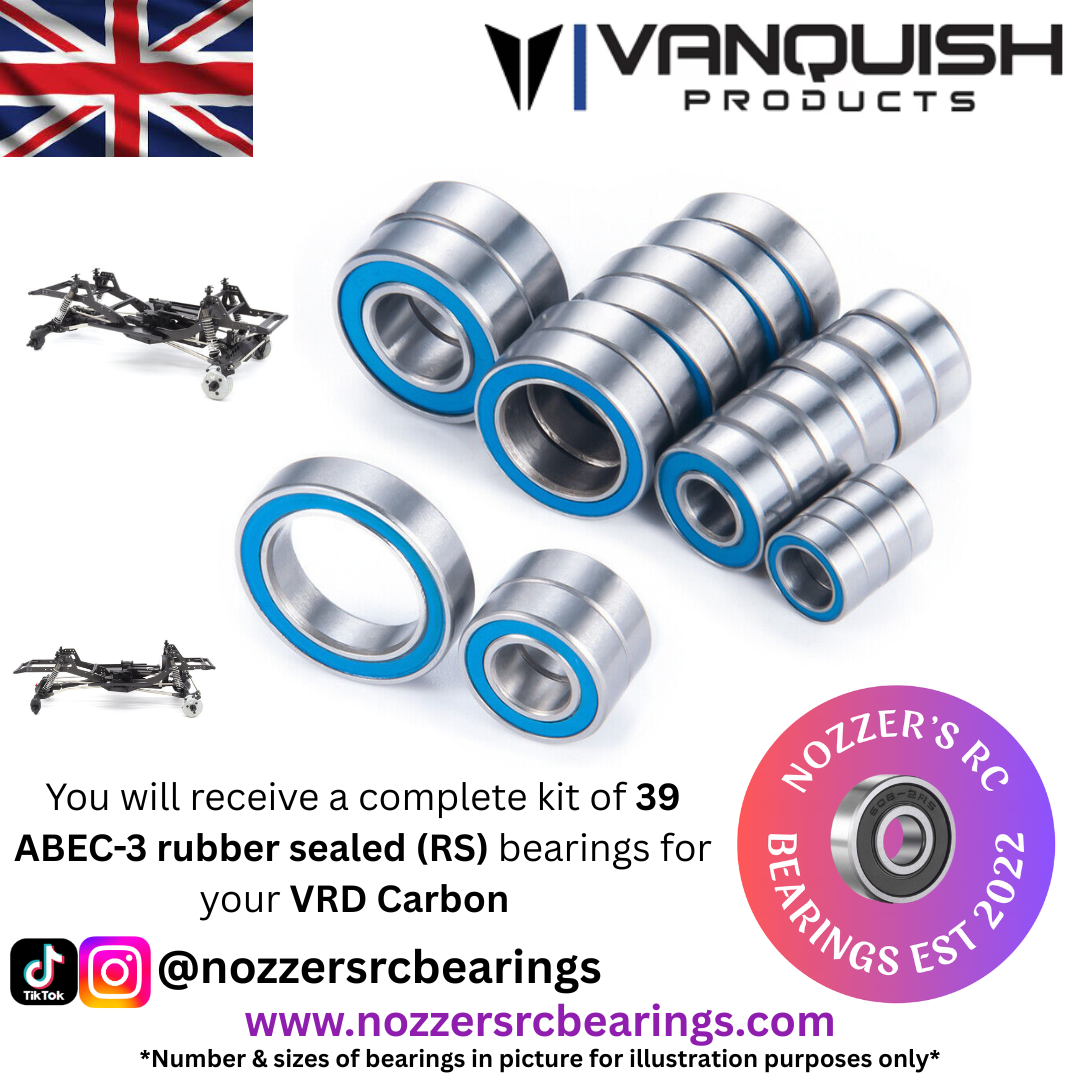 Vanquish VRD Carbon Complete Bearing Kit – Nozzer's RC Bearings