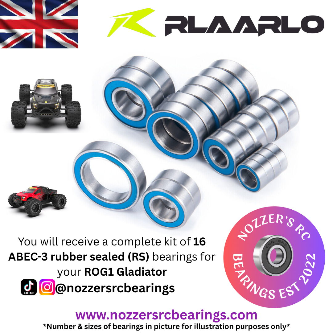 Rlaarlo ROG1 / ROG1 Gladiator Complete Bearing Kit – Nozzer's RC Bearings